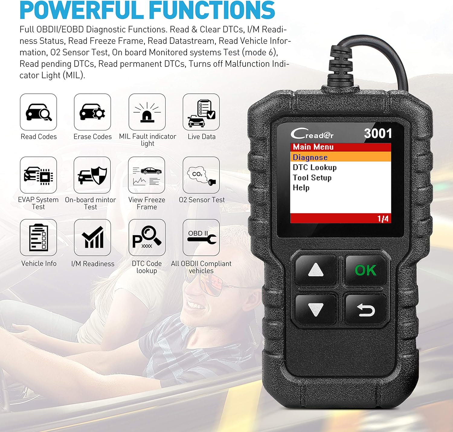 SCANNER LAUNCH Creader 3001 OBD2 - LAUNCH - Escáneres Automotrices